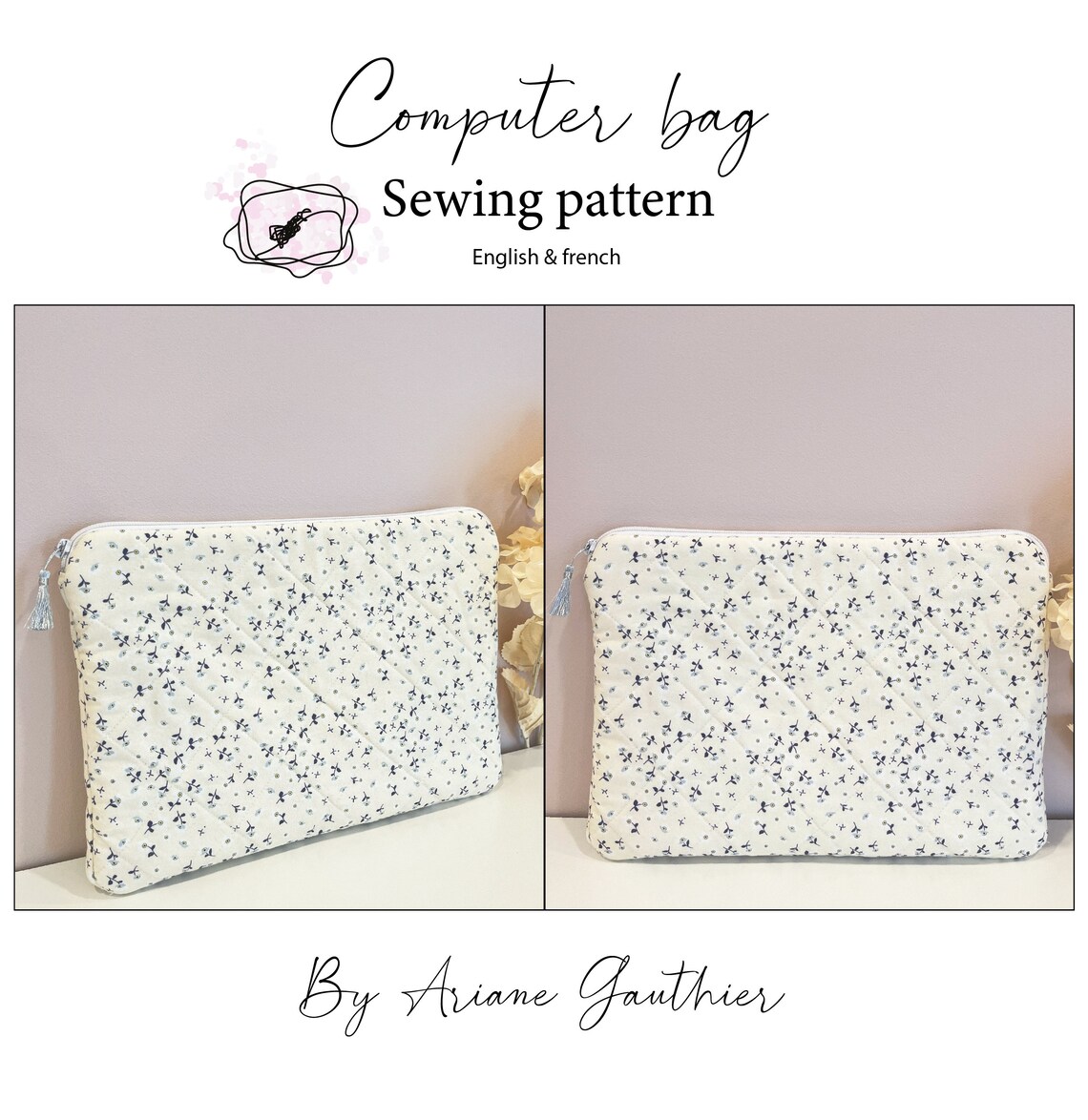 Computer Bag PDF Sewing Pattern and Tutorial (several Sizes) - Etsy