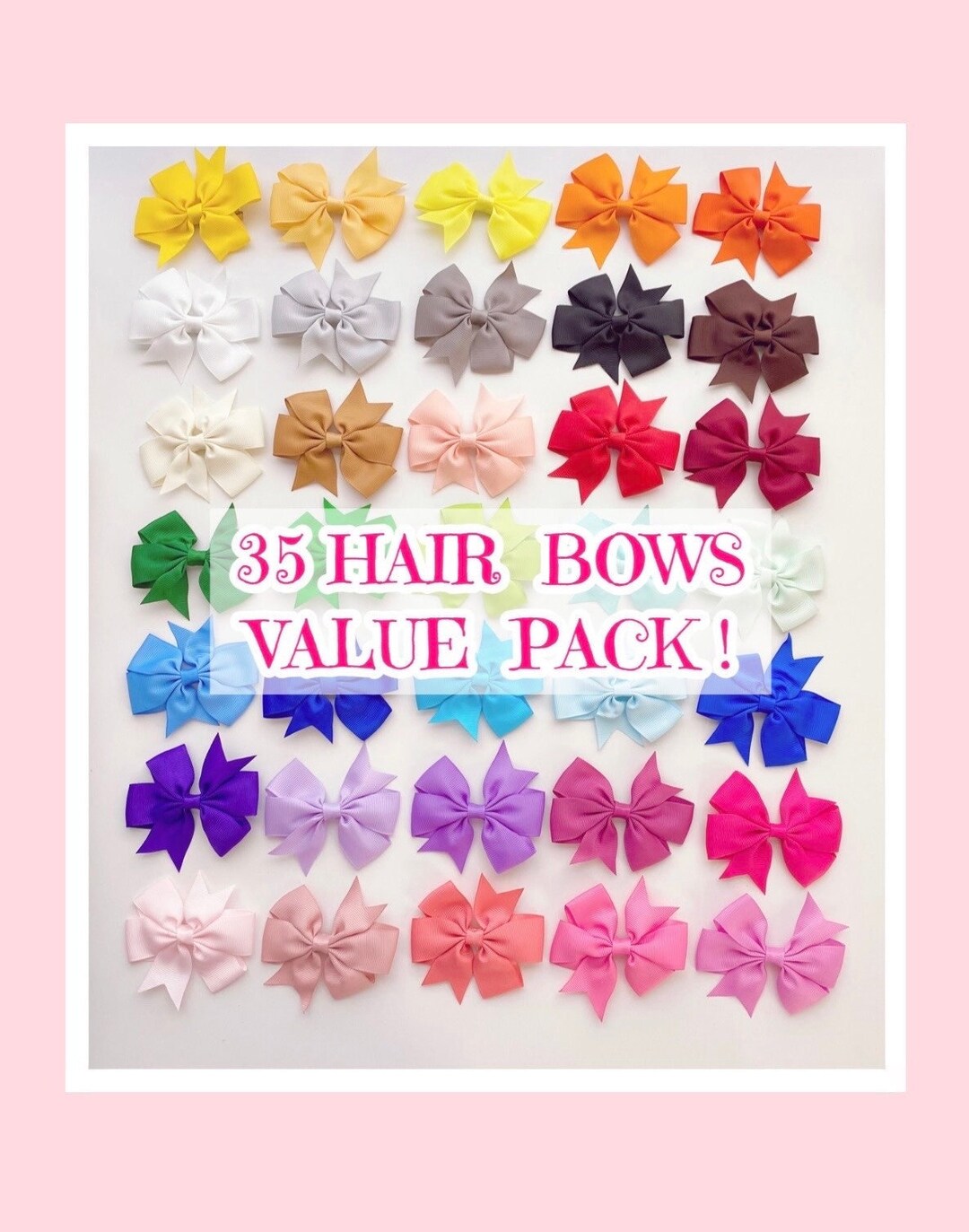 Summer Hair Bow Bundles, Girl Hair Bows, Grosgrain Bows, Toddler Bows ...