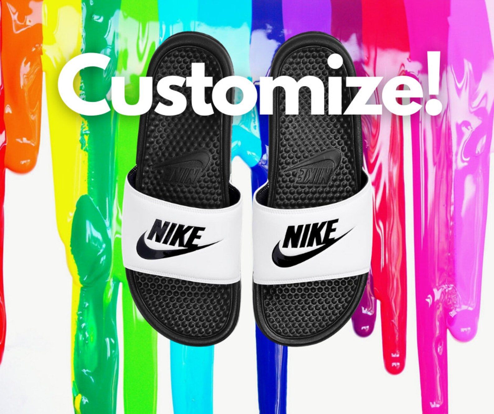Customize Your Own Nike Slides! - Etsy
