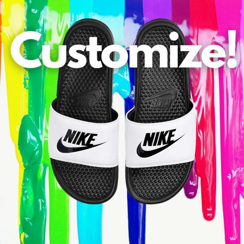 Nike Slides Custom - Etsy