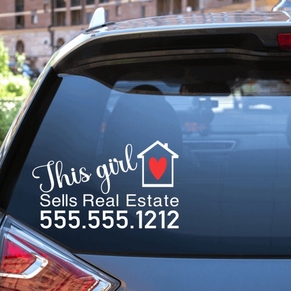 Real Estate Car Decal - Etsy