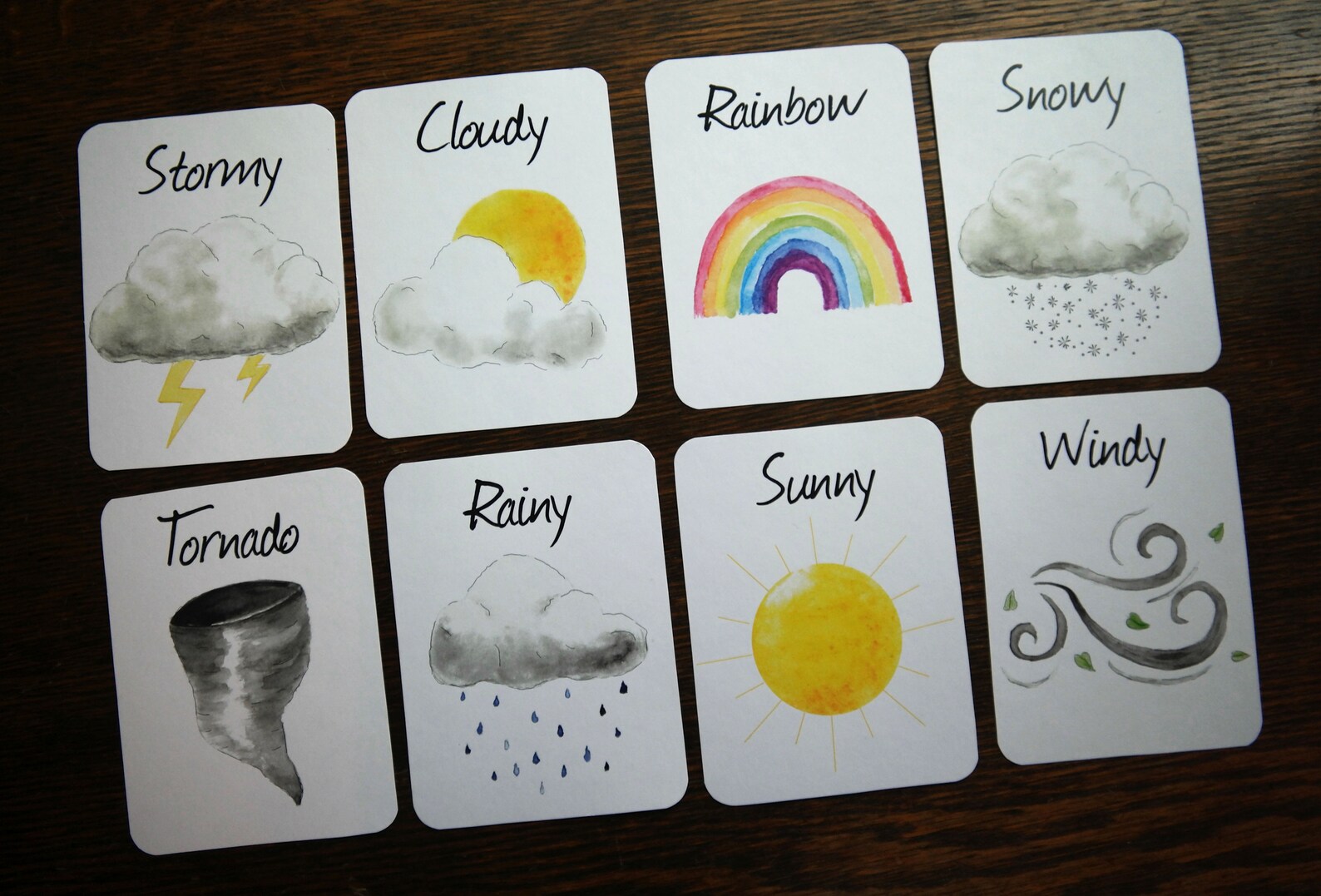 Weather Chart and Weather Cards Homeschool Daily Rhythm - Etsy UK