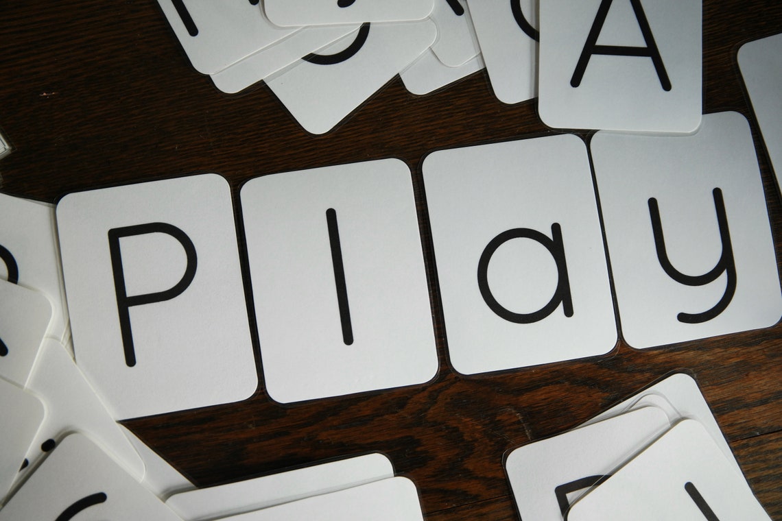 Alphabet Flashcards Printable Uppercase Lowercase and Red | Etsy