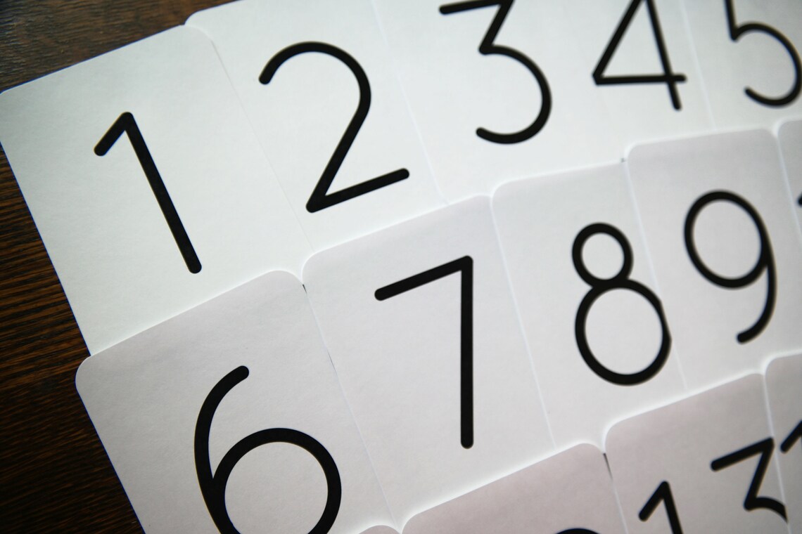 Number Flash Cards Printable Homeschool Preschool Minimalist | Etsy