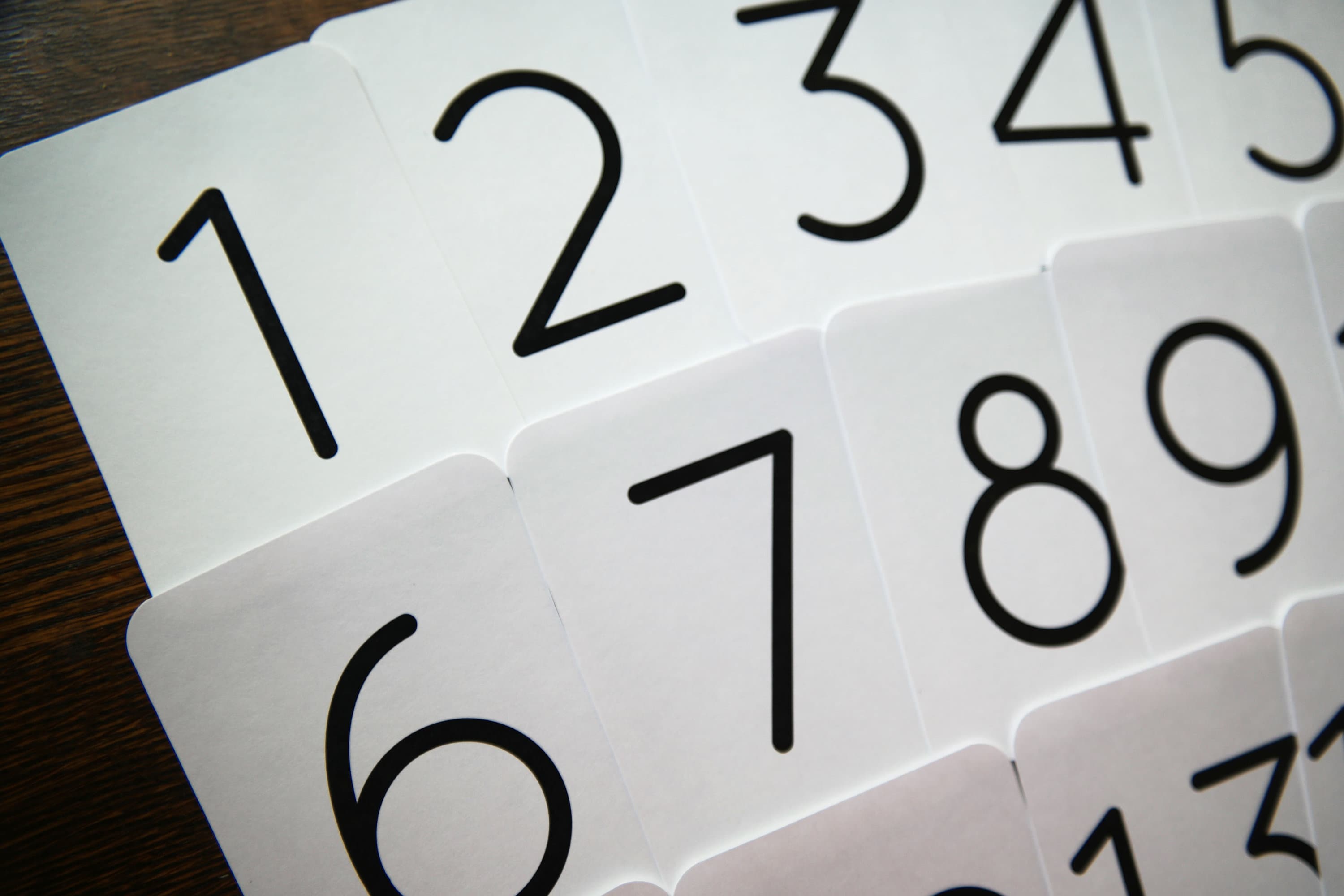 Number Flash Cards Printable Homeschool Preschool Minimalist - Etsy