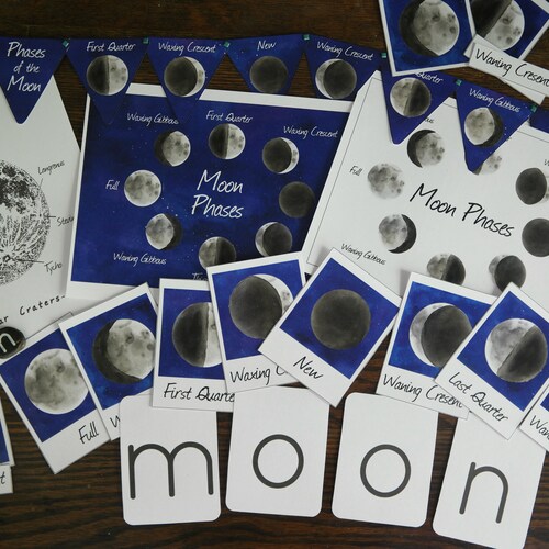 Moon Phases and Lunar Unit Study BUNDLE - Etsy