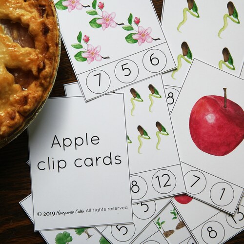 Berries Count and Clip Cards 1-10. Montessori Summer - Etsy