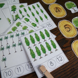 Arbor Math - Counting Clip Cards and Manipulatives | Nature Study ...