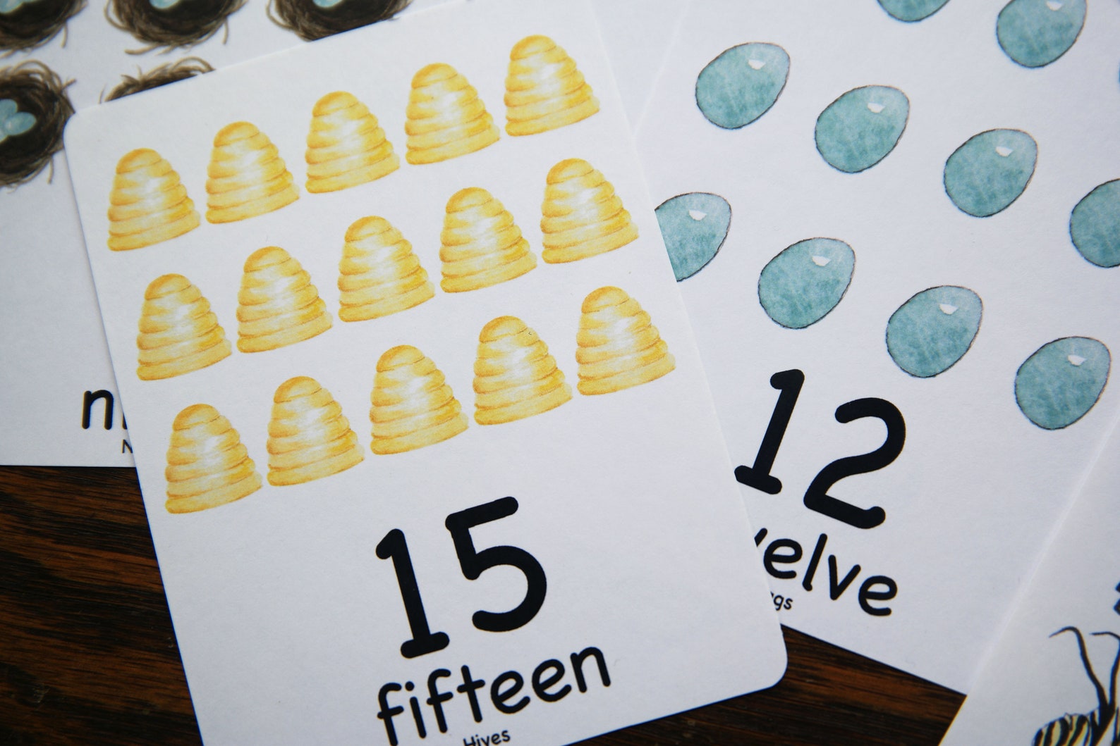 Nature Counting Cards Preschool Charlotte Mason Homeschool - Etsy