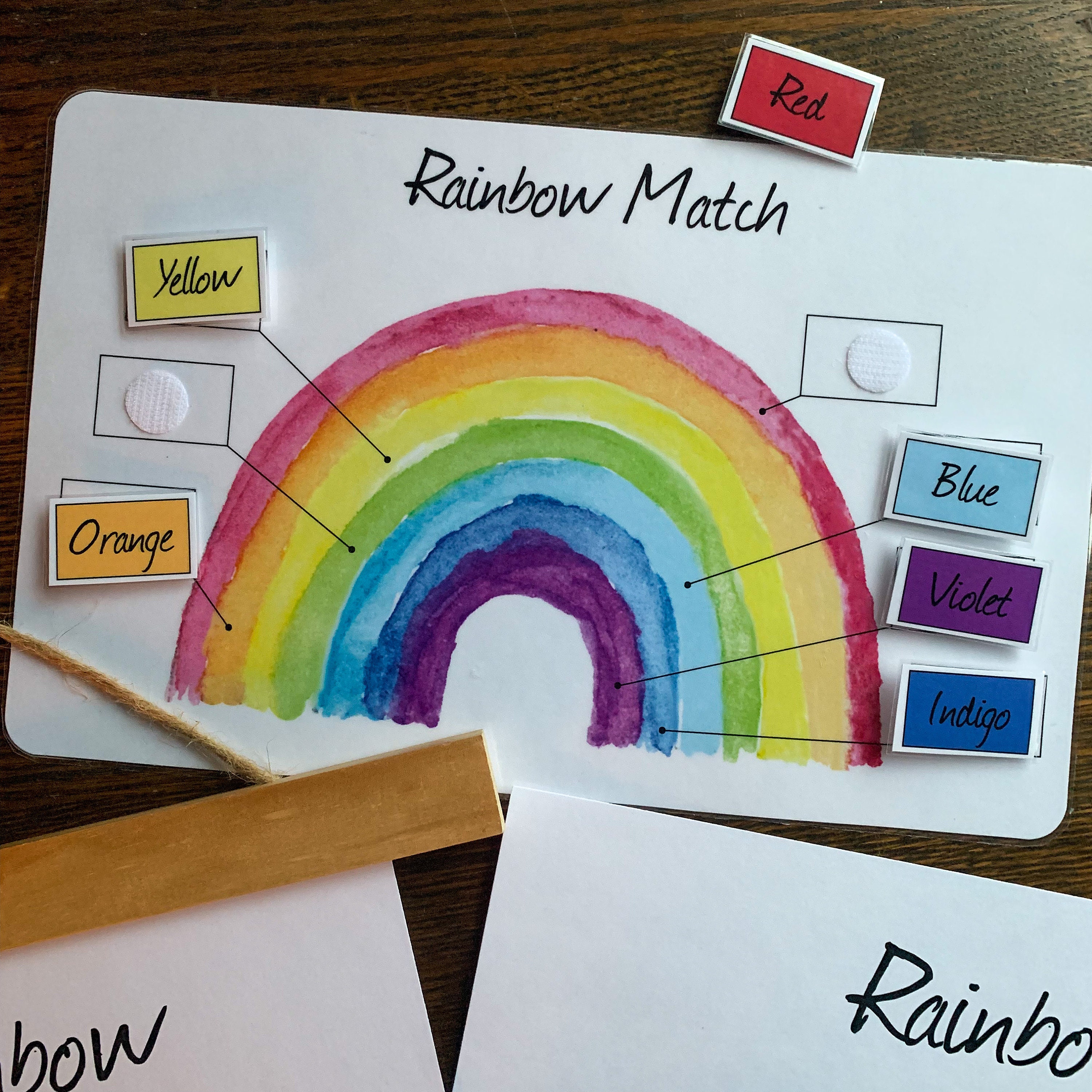 Rainbow Match and Poster Set Nature Study Charlotte Mason | Etsy