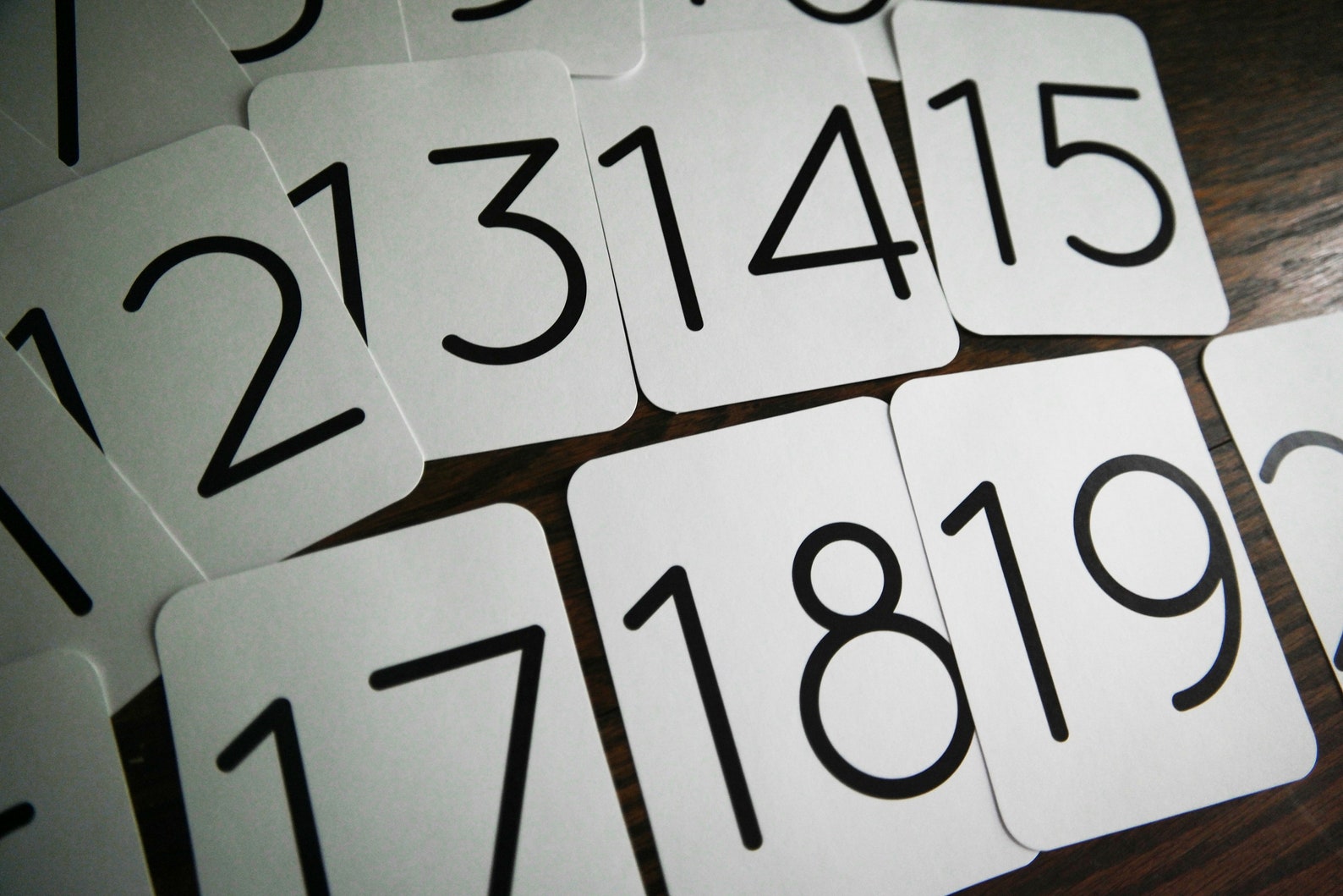 Number Flash Cards Printable Homeschool Preschool Minimalist | Etsy