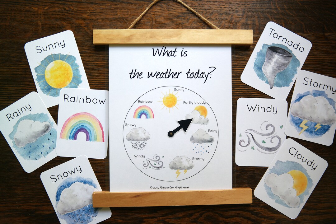 Weather Chart and Weather Cards | Homeschool Daily Rhythm Nature ...