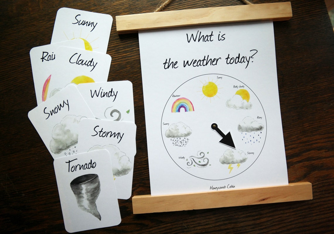 Weather Chart and Weather Cards Homeschool Daily Rhythm | Etsy