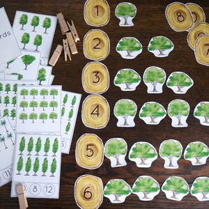 Arbor Math - Counting Clip Cards and Manipulatives | Nature Study ...