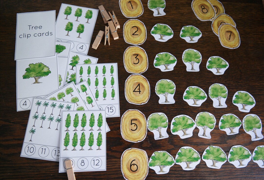 Arbor Math - Counting Clip Cards and Manipulatives | Nature Study ...