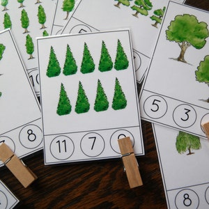 Arbor Math - Counting Clip Cards and Manipulatives | Nature Study ...