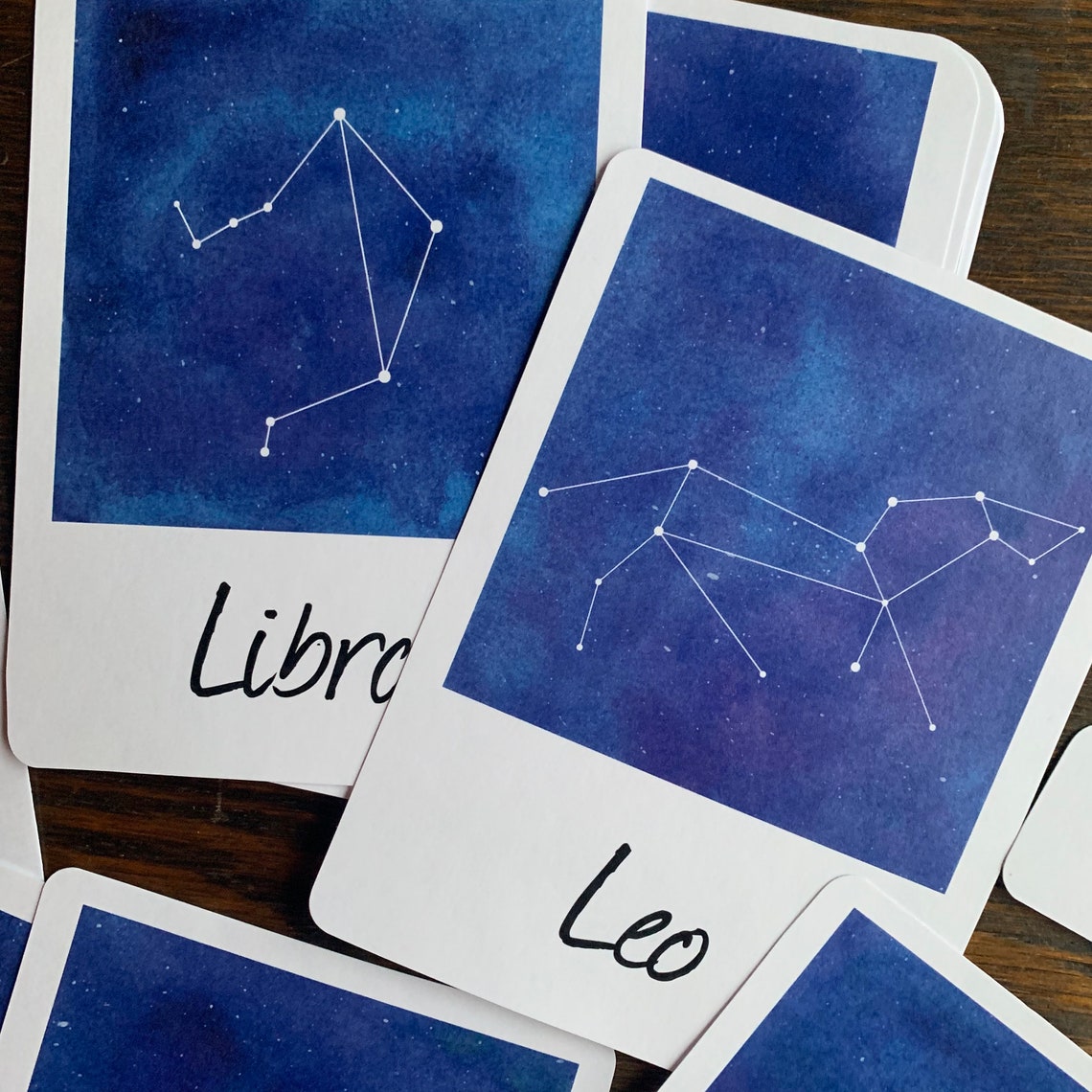 Constellations HARD COPY 3-part Cards Set of 12 Zodiac | Etsy