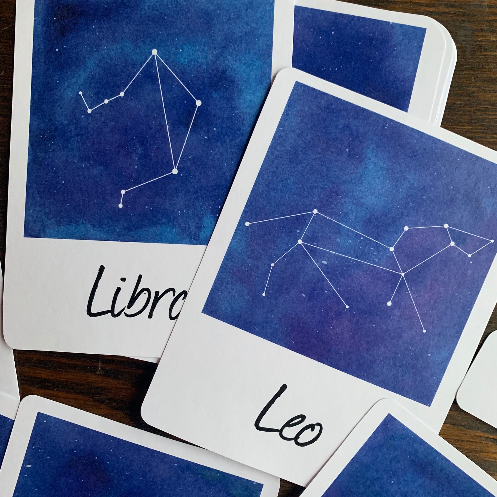 Constellations HARD COPY 3-part Cards Set of 12 Zodiac | Etsy