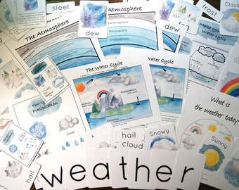 The Water Cycle Foldable Cut and Paste Activity and - Etsy