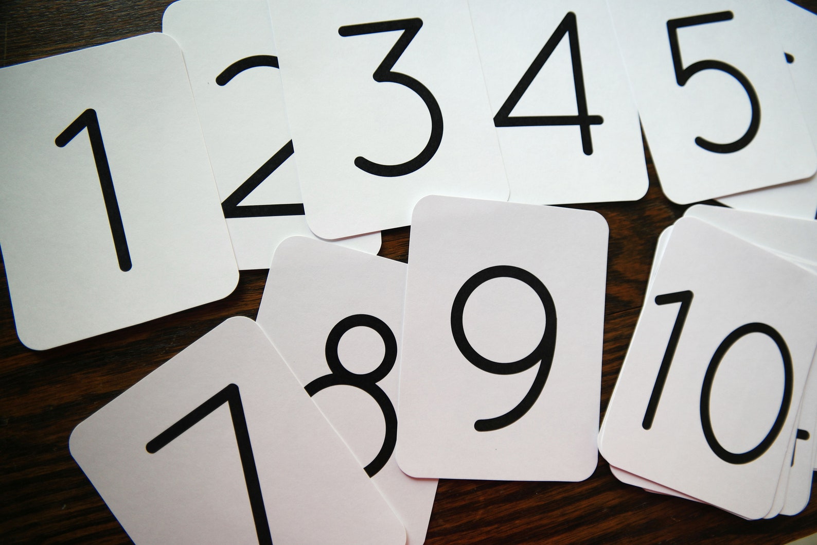 Number Flash Cards Printable Homeschool Preschool Minimalist - Etsy