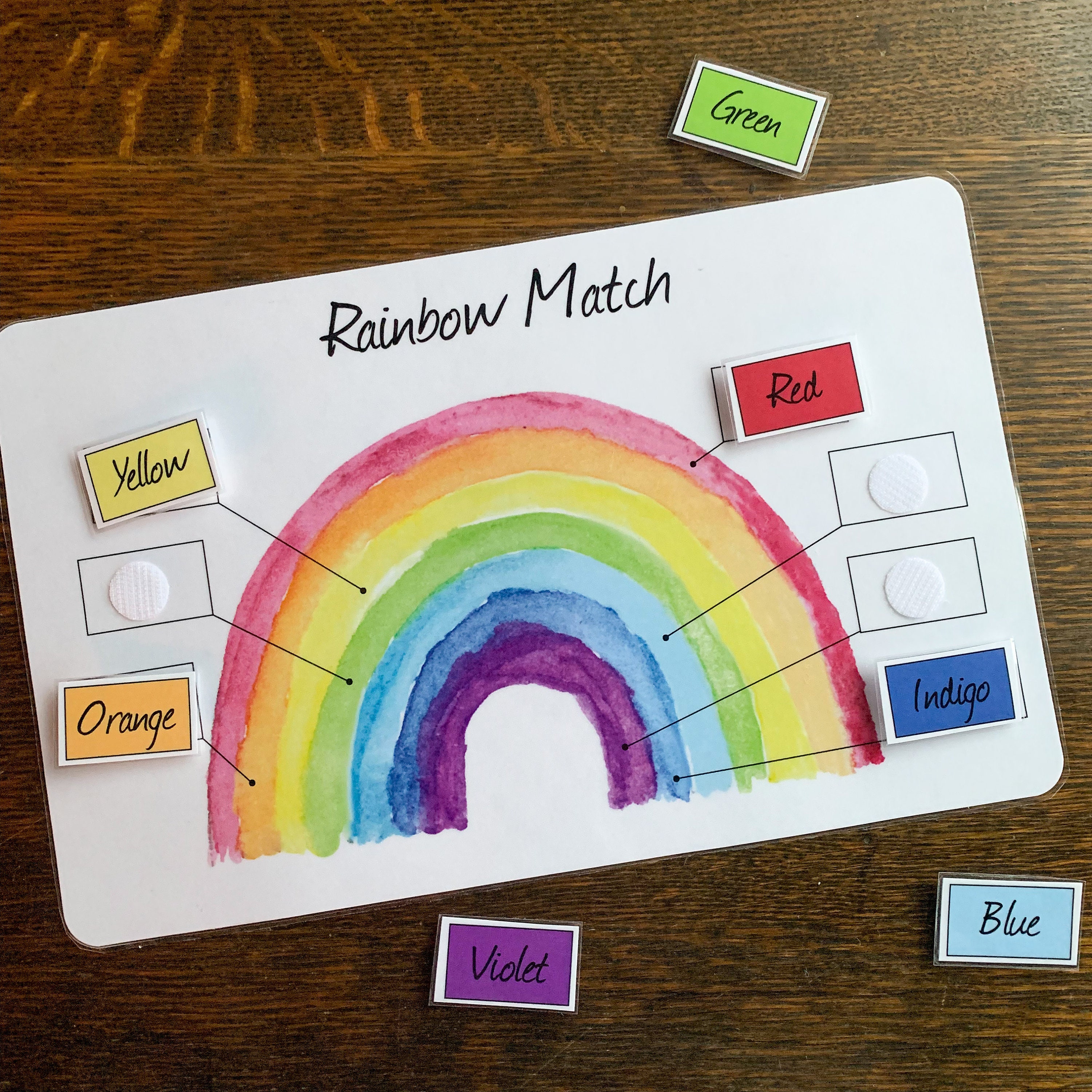 Rainbow Match and Poster Set Nature Study Charlotte Mason | Etsy