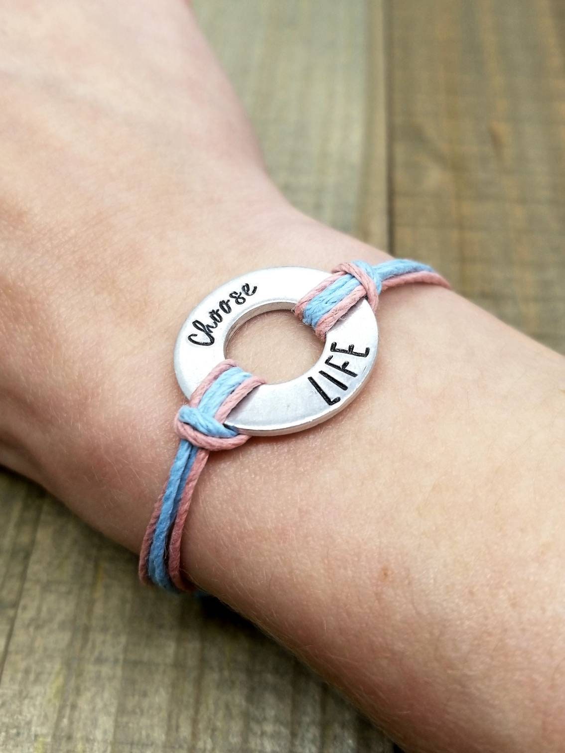 Pro-life bracelet/choose life/pro life movement/washer | Etsy