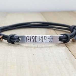 Hamilton Bracelet-hand Stamped Bracelet-rise Up-hamilton Fan-hamilton ...