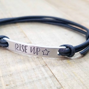 Hamilton Bracelet-hand Stamped Bracelet-rise Up-hamilton Fan-hamilton ...
