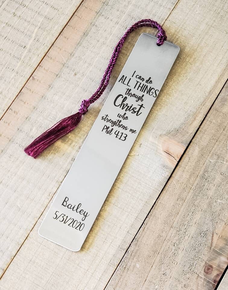 Bible Verse Bookmark-personalized Baptism Gift-personalized - Etsy