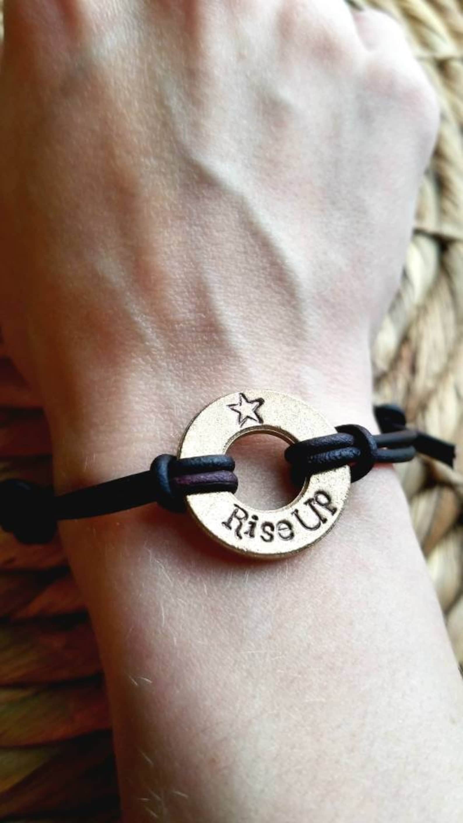 Hamilton Bracelet-hand Stamped Bracelet-rise Up-hamilton | Etsy