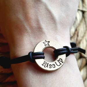 Hamilton Bracelet-hand Stamped Bracelet-rise Up-hamilton Fan-hamilton ...