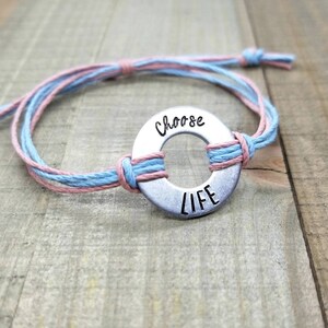 Pro-life Bracelet/choose Life/pro Life Movement/washer Bracelet/hemp ...