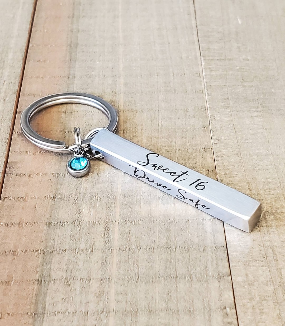 Sweet 16 Keychain-personalized Name Keychain-sweet 16 Gift-drive Safe ...