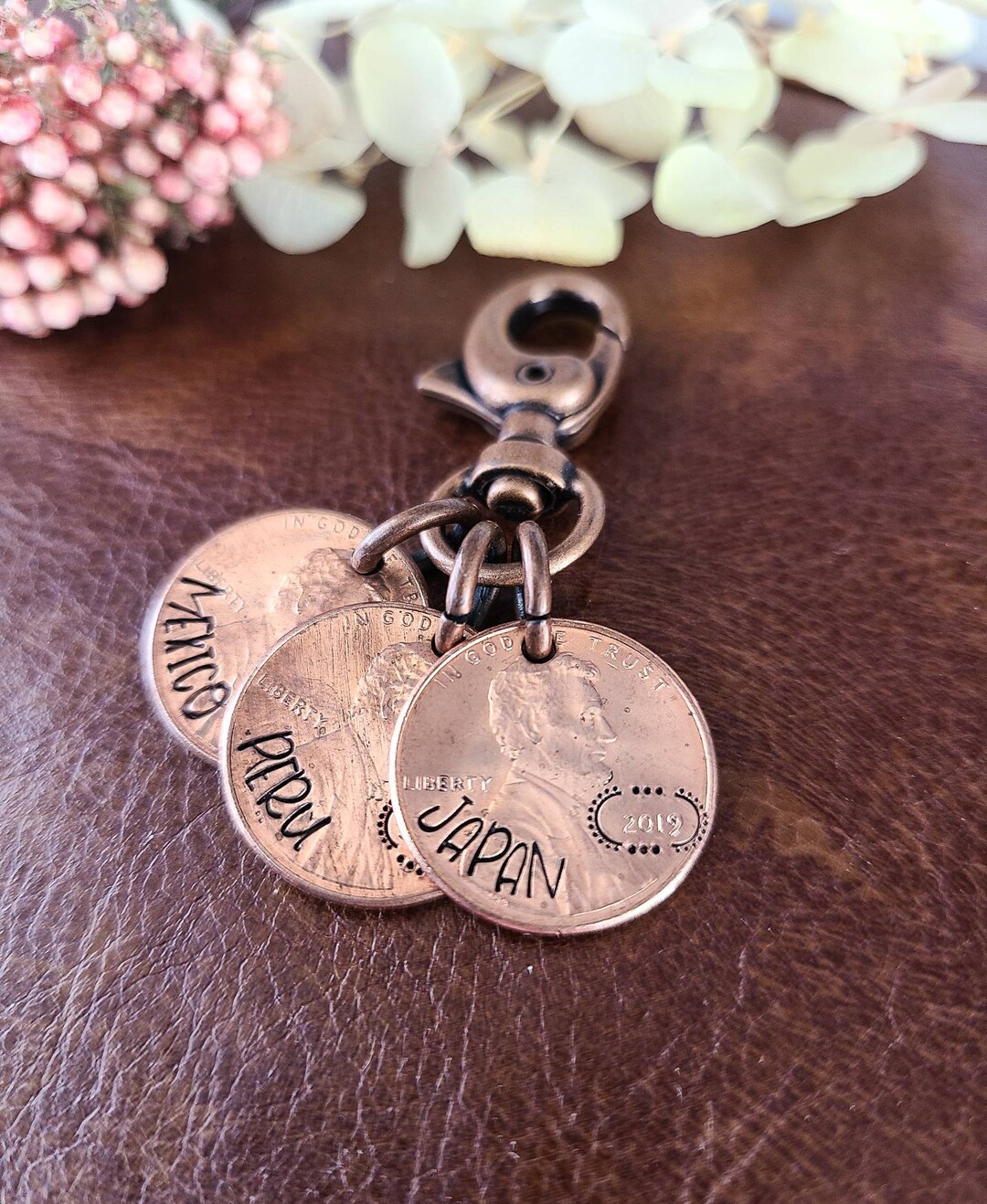 Travel Token Keychain-travel Tokens-penny Keychain-traveler Gift ...