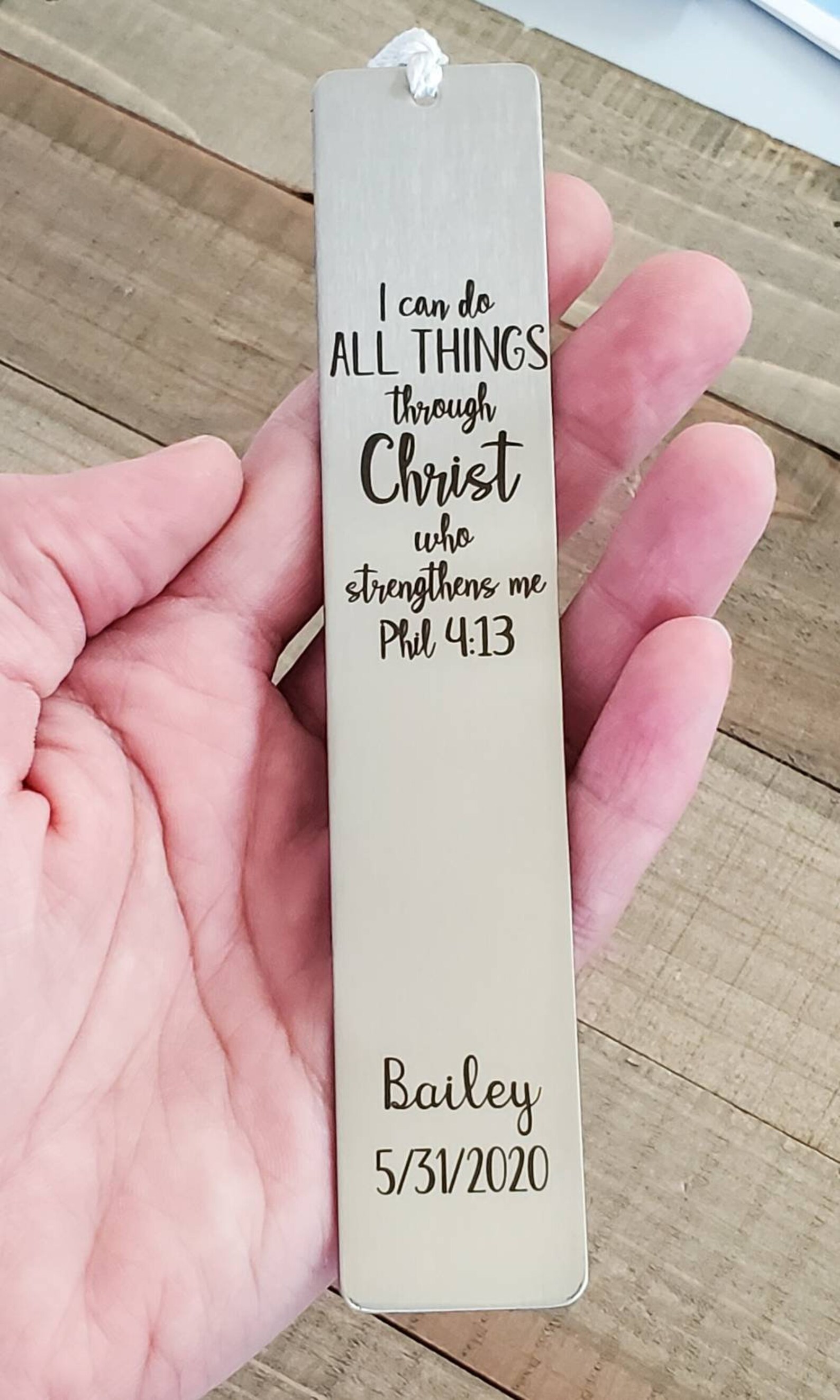 Bible Verse Bookmark-personalized Baptism Gift-personalized - Etsy