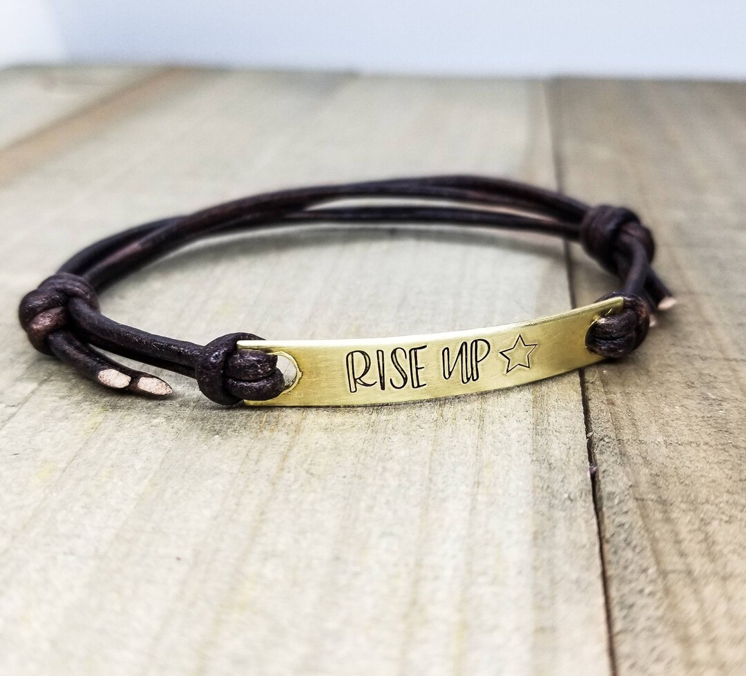 Hamilton Bracelet-hand Stamped Bracelet-rise Up-hamilton Fan-hamilton ...