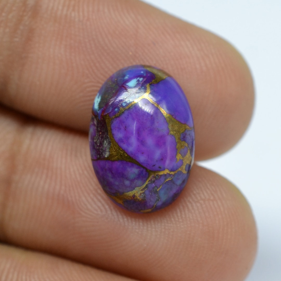 Purple Copper Turquoise Calibrated Oval Cabochon Mohave Turquoise for ...