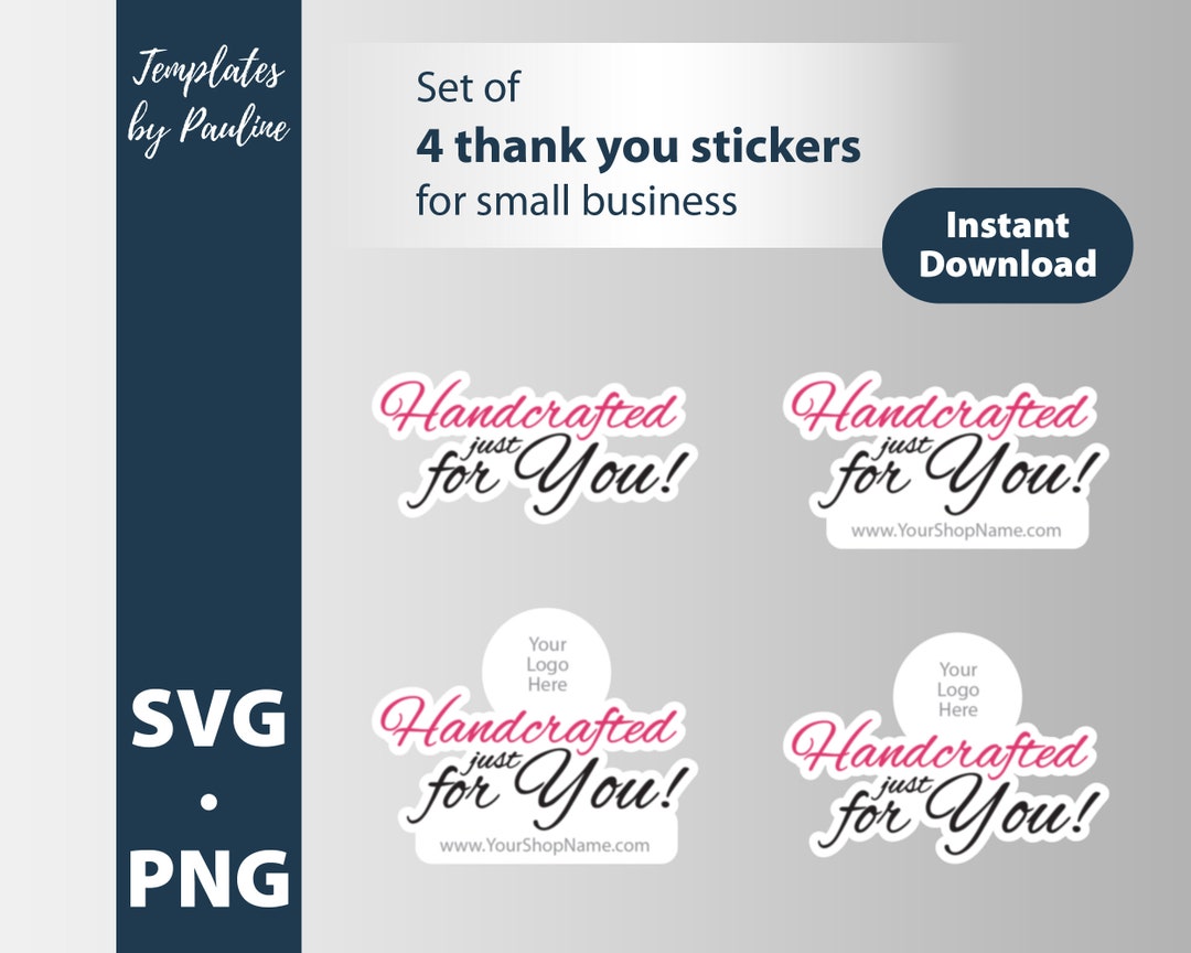 Handcrafted Just for You Sticker SVG. Custom Thank You Small - Etsy