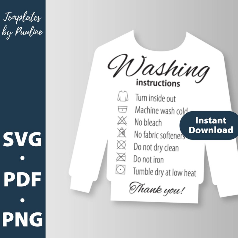 Care Instructions Svg - Etsy