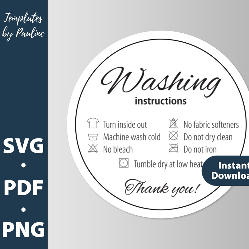 Care Instructions Svg - Etsy