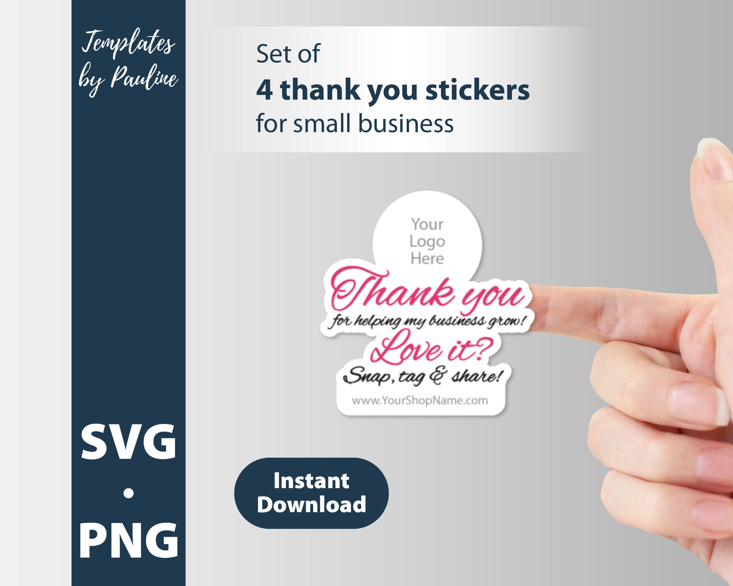Thank You for Your Purchase Sticker Svg Bundle. Cricut Stickers for ...