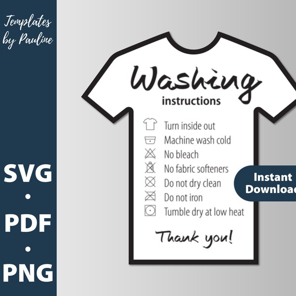 Care Instructions Svg - Etsy