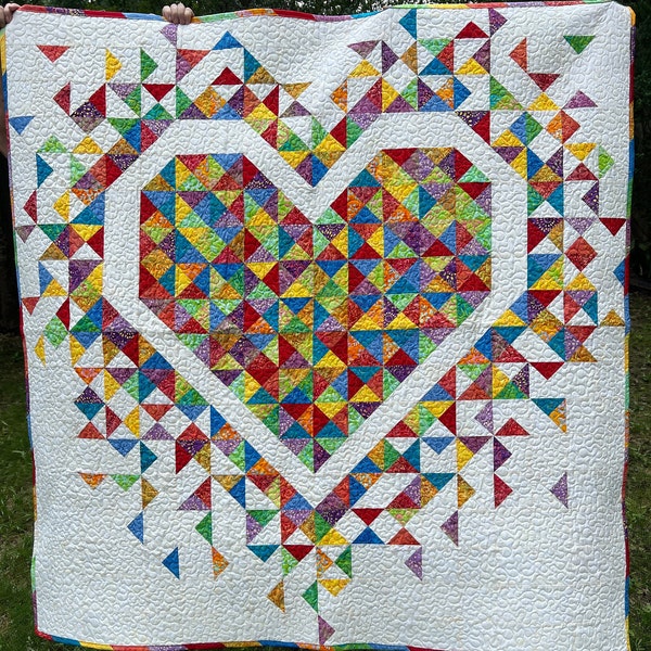 Exploding Heart Quilt Pattern - Etsy