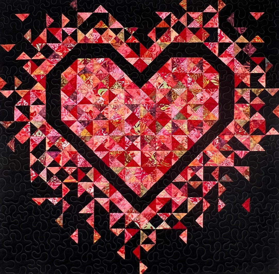Mini Exploding Heart KIT - Riley Blake Tjaps - Red and Pink - Etsy