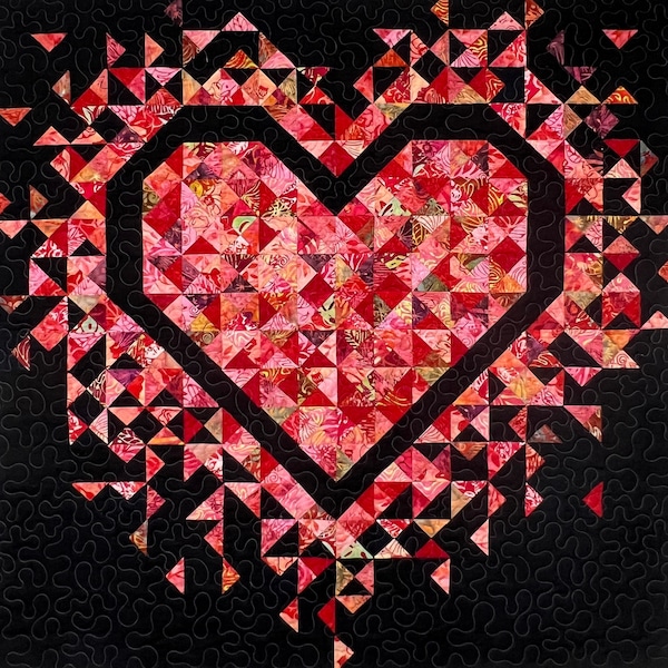 Exploding Heart Quilt Pattern - Etsy