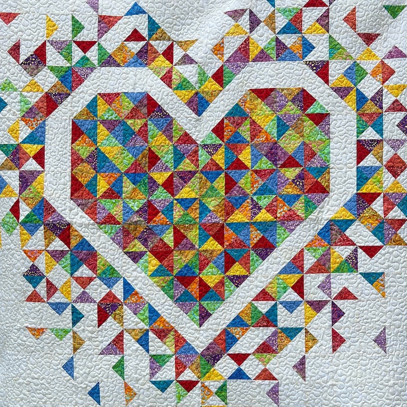 Mini Exploding Heart KIT - Riley Blake Tjaps - Confetti - Etsy