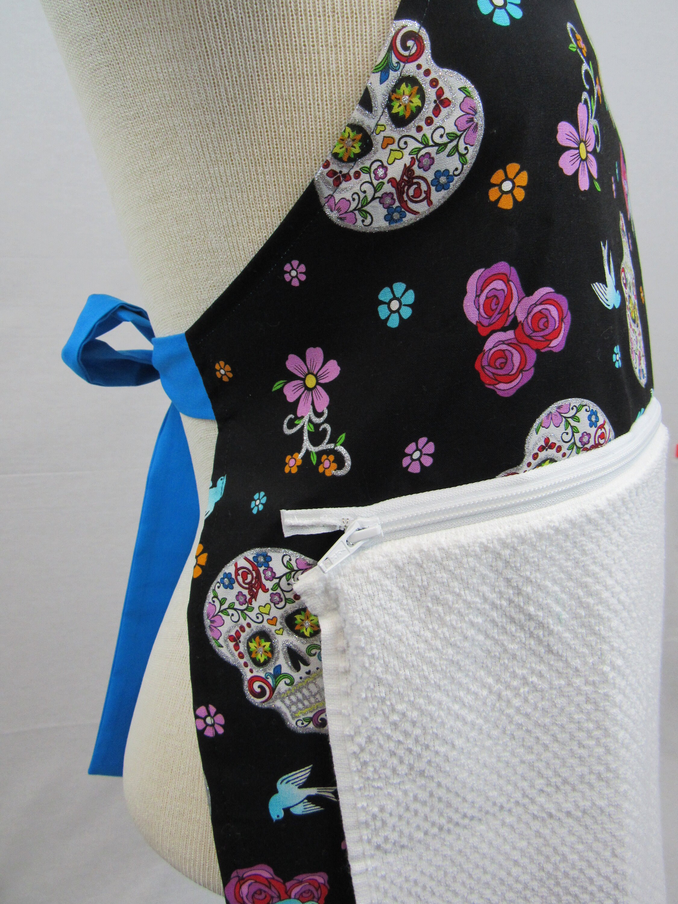 Calavera Candy Skull Apron With Removable Towel - Etsy