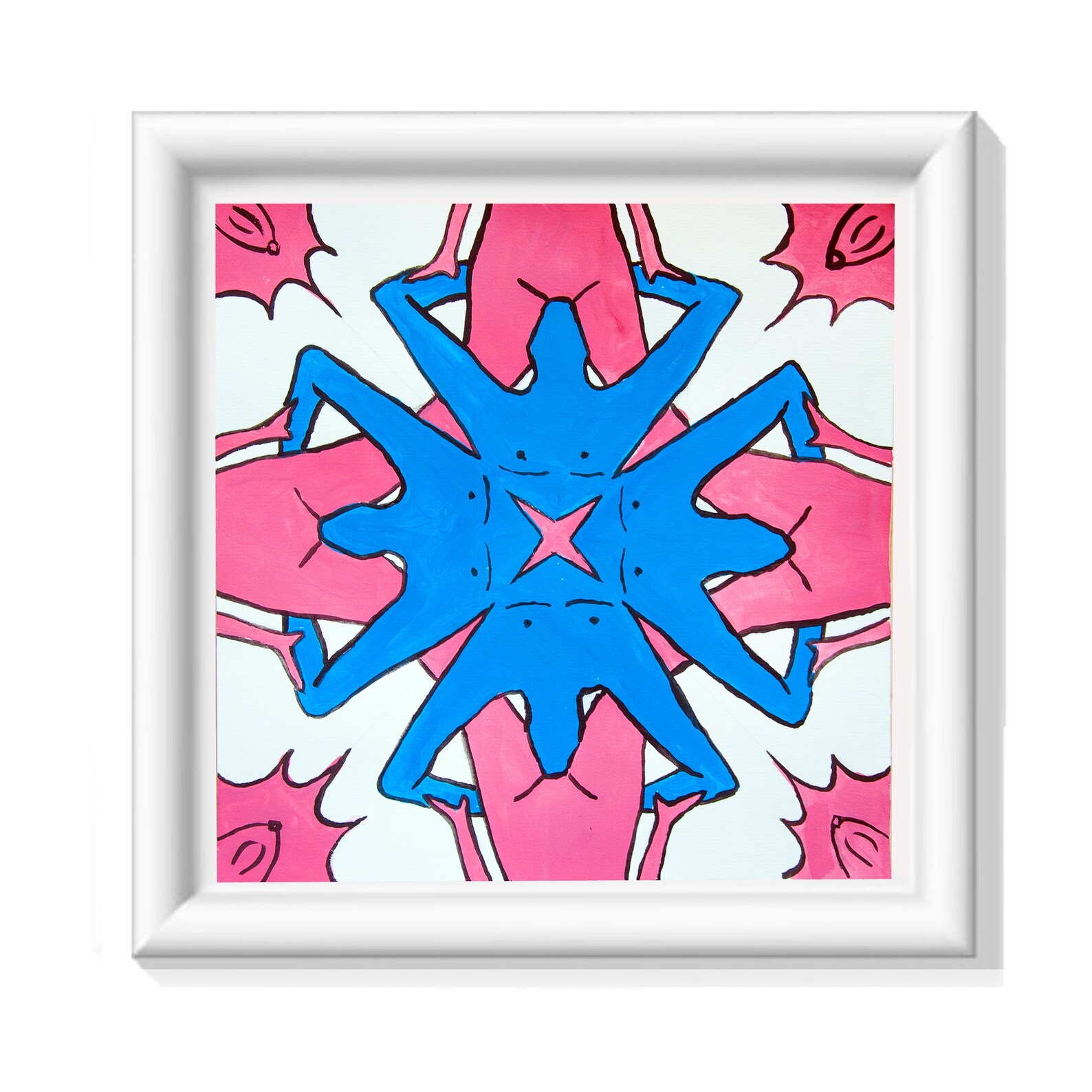 Printable Erotic Art Diptych Colorful Sexual Nude Mandala Etsy
