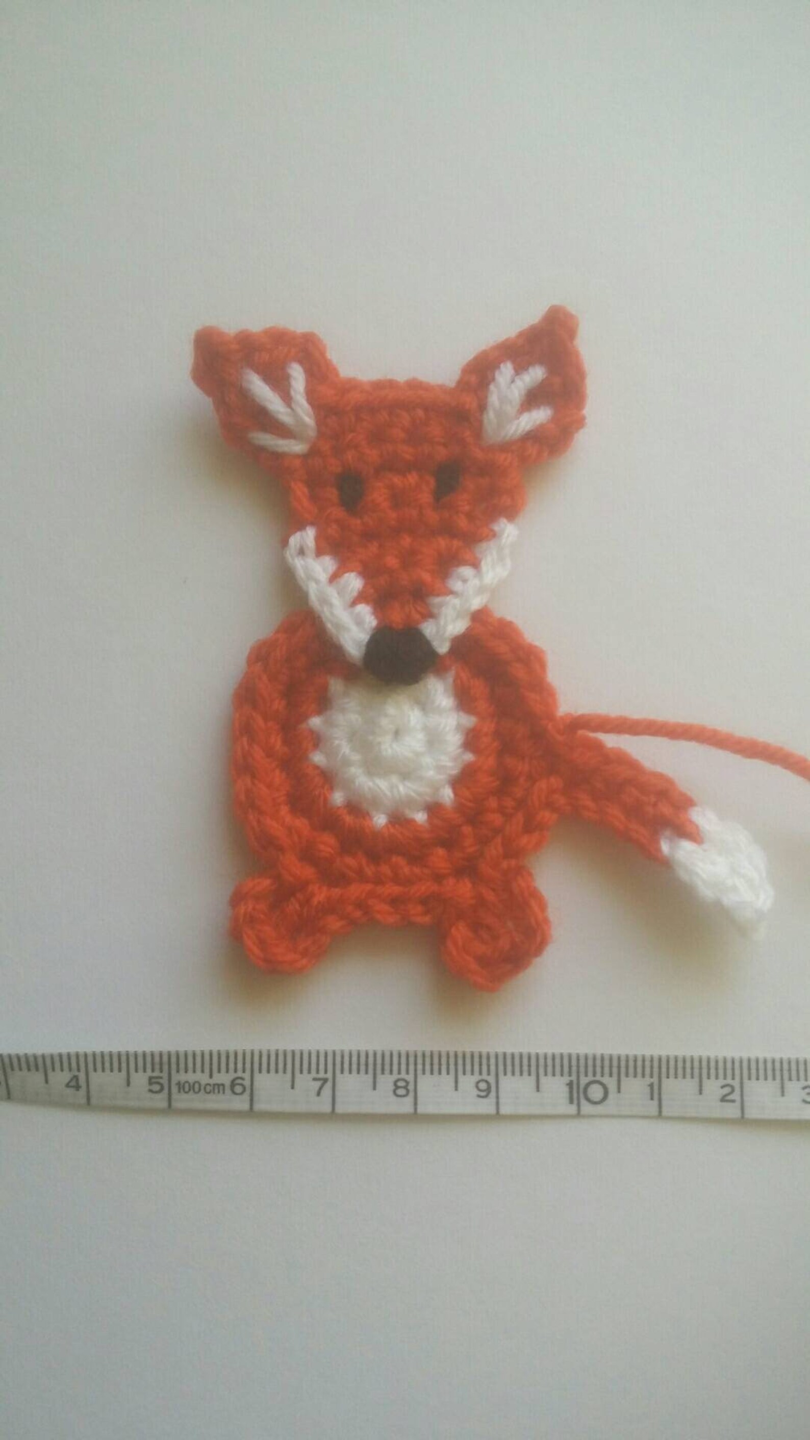 1 Handmade Crochet Fox Applique /embellishment | Etsy