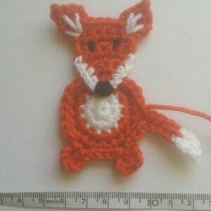 1 Handmade Crochet Fox Applique /embellishment - Etsy